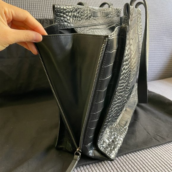 rouge&lounge | Bags | Rouge Lounge Croc Tote Bag In Black New | Poshmark